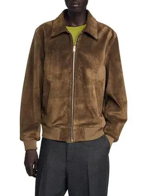 Sandro Leather Jacket - Caramel