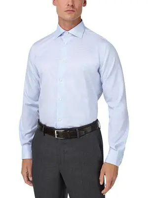 Boggi Milano Twill Non Iron Regular Fit Shirt - Light Blue