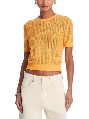 French Connection Mozart Scallop Top - Clementine