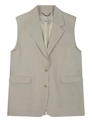 GOLDEN GOOSE Wool Vest - Beige