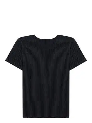 Issey Miyake Pleated T-shirt - Black