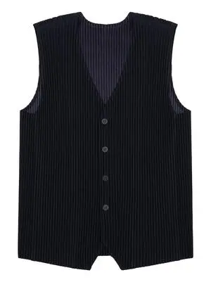 Issey Miyake Pleated Vest - Black