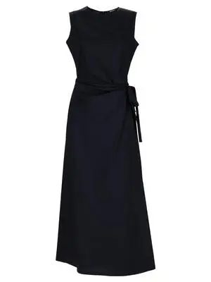 Aspesi Midi Dress With Draped Detail - Blue