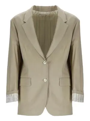 ALYSI Linen Blend Blazer - Beige