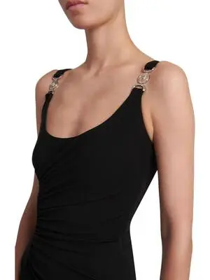 VERSACE Viscose-jersey Ruched Midi Dress