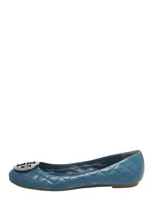 Tory Burch Quilted Leather Ballet Flats - Blue