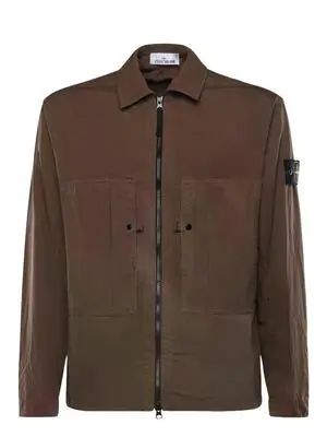 Stone Island Zip-fastening Flap-pocket Shirt Jacket - Brown