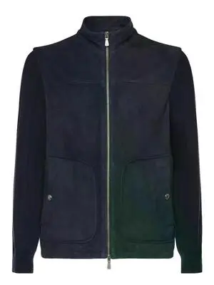 Eleventy Paneled Zip-up Jacket - Blue