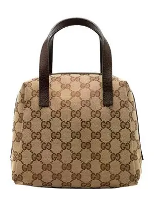 Gucci Mini Gg Canvas Balthus Handbag - Brown
