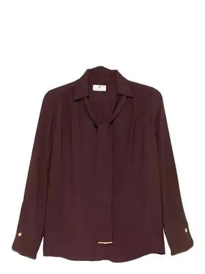 Elisabetta Franchi V-neck Sashed Top - Brown