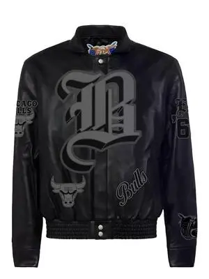 JEFF HAMILTON Chicago Bulls Varsity Bomber Jacket - Black