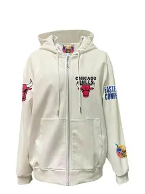 JEFF HAMILTON Chicago Bulls Zip-up Hoodie - Neutrals
