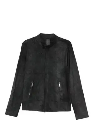GIORGIO BRATO Zipped Leather Jacket - Black
