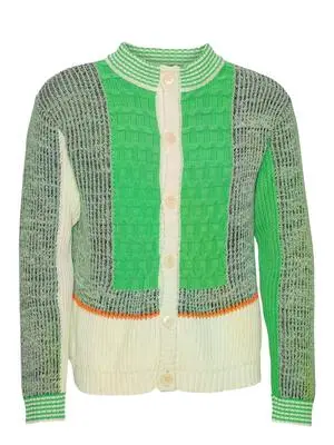 Henrik Vibskov Textured Knitted Cardigan - Green