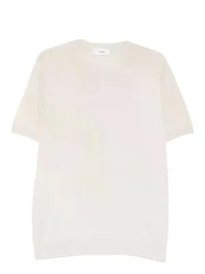 LARDINI Crew-neck Short-sleeved T-shirt - Neutrals