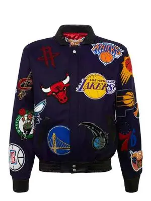 JEFF HAMILTON Nba Collage Bomber Jacket - Purple