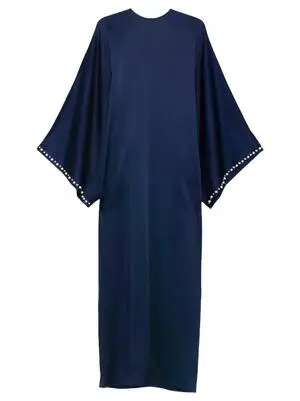 Stella McCartney Embellished-sleeve Maxi Dress - Blue