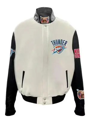 JEFF HAMILTON Oklahoma City Thunder Varsity Jacket Neutrals