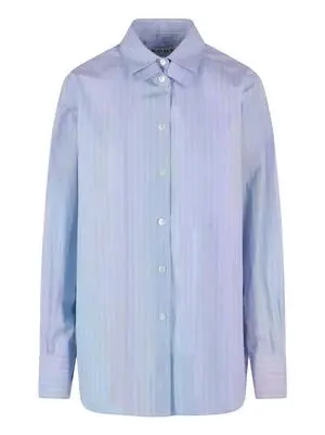 RÓHE Striped Button-up Shirt - Blue