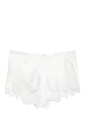 Carine Gilson Floaty Lace-silk Short - White