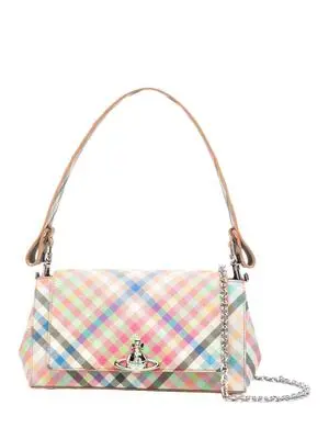 VIVIENNE WESTWOOD Medium Check-pattern Shoulder Bag - Pink