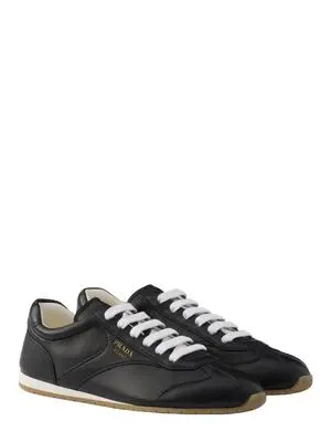 Prada Nappa Leather Low Top Sneakers - Black