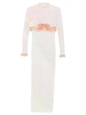 Alessandra Rich Lace Maxi Dress - Pink