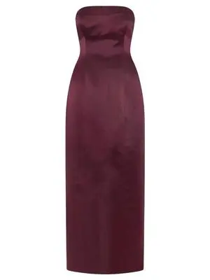 NICHOLAS Kasia Strapless Midi Dress - Purple
