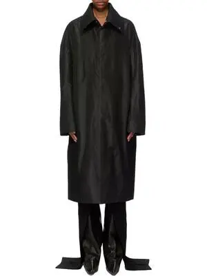 Rick Owens Dracucollar Overcoat - Black
