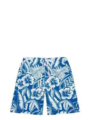 Polo Ralph Lauren Tropical-print Cotton Shorts - Blue