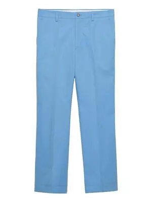 Prada Poplin Trumpet Flare Pants - Light Blue
