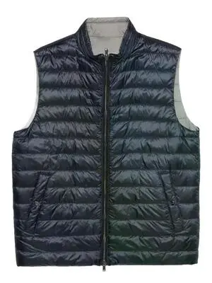 Herno Zip-fastening Quilted Gilet - Blue