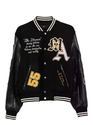 Amiri Appliqué Letter Bomber Jacket - Black