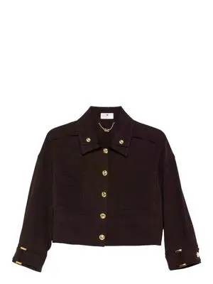 Elisabetta Franchi Button-embellished Jacket - Brown