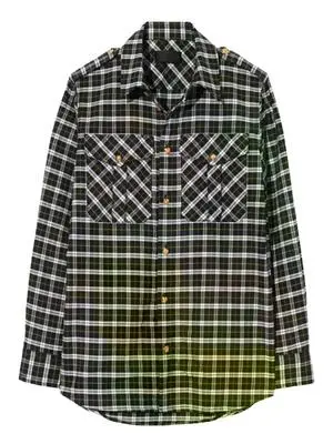 NILI LOTAN Checked Buttoned Shirt - Black