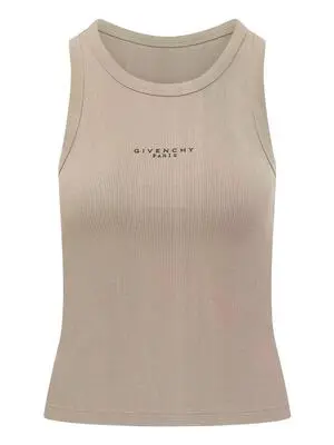 Givenchy Logo-print Sleeveless Top - Neutrals