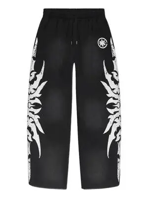 LOSTSHDWS Graphic Print Trousers - Black