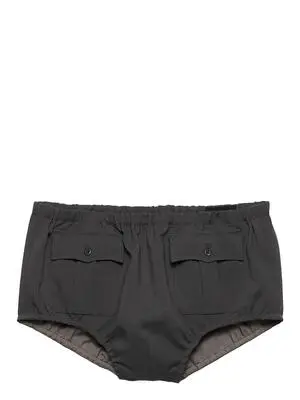 Prada Technical Fabric Shorts Iron Gray