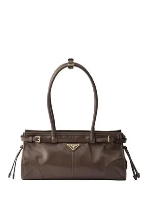 Prada Bonnie Medium Leather Handbag - Clay
