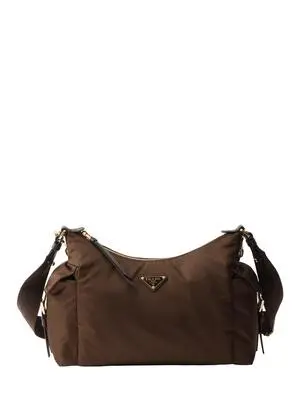 Prada Large Re-nylon And Leather Bag - Sienna
