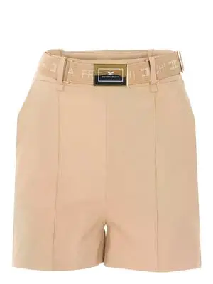 Elisabetta Franchi Logo-belted Shorts - Neutrals
