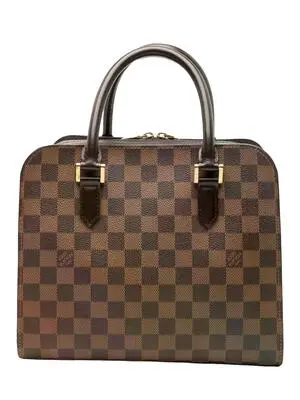 LOUIS VUITTON 1999 Damier Ebene Triana Handbag - Brown