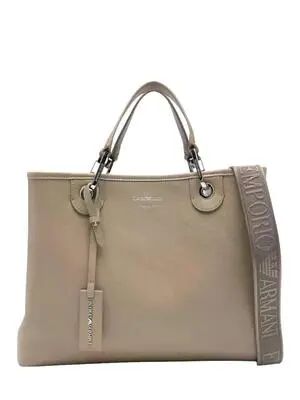 Emporio Armani Myea Logo Strap Tote Bag - Neutrals