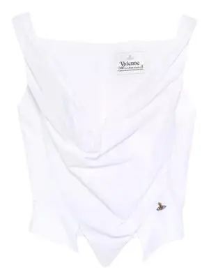 VIVIENNE WESTWOOD Sleeveless Cowl Neck Top - White