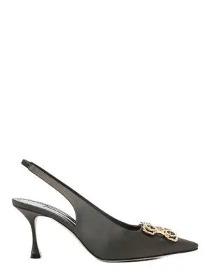 Manolo Blahnik Embellished Cupida Pumps - Grey