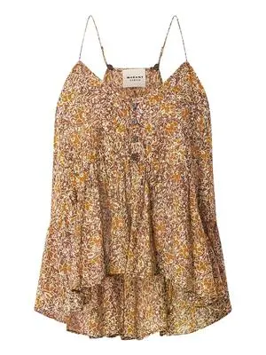 MARANT ETOILE Lirhetta Floral Top - Brown