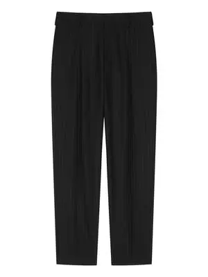 Givenchy Pinstriped Relaxed Fit Trousers - Black