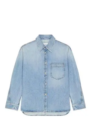 Givenchy Couture Seam Overshirt In Denim - Light Blue