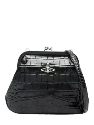 VIVIENNE WESTWOOD Orb Embossed Clutch - Black