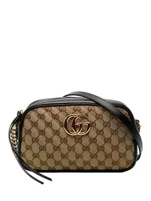 Gucci Gg Marmont Matelassé Canvas Crossbody Bag - Brown